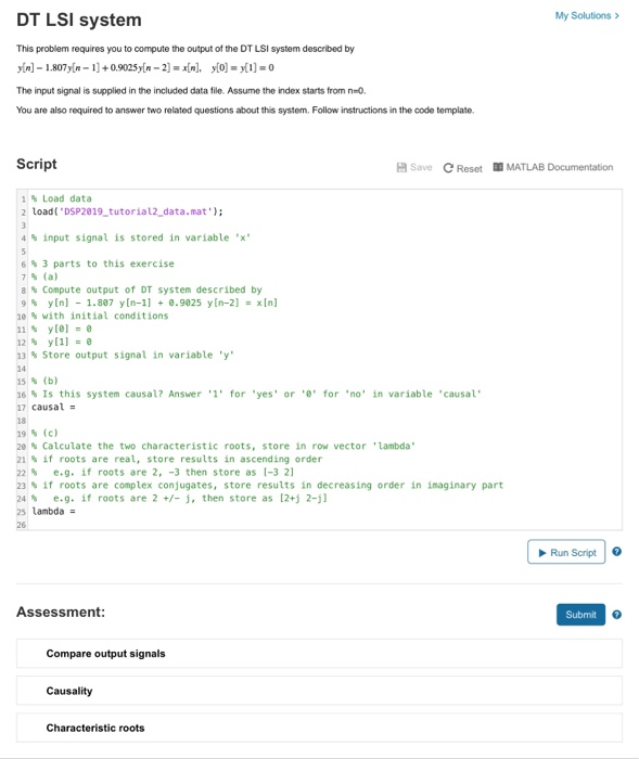 DT LSI system My Solutions > This problem requires | Chegg.com