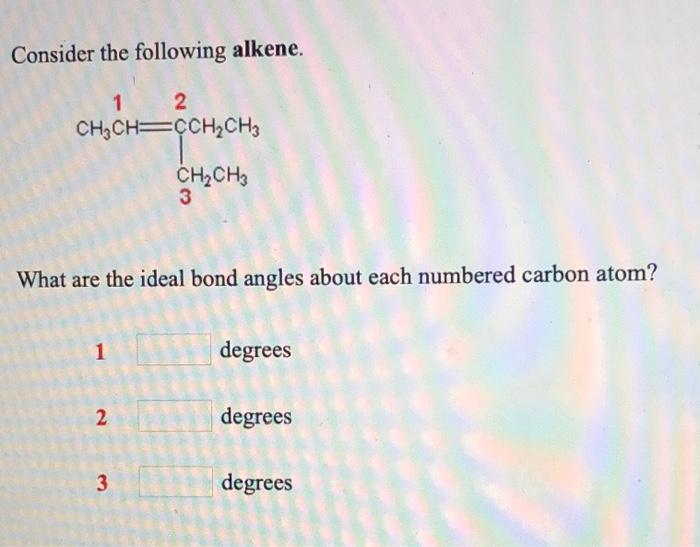 Solved Consider the following alkene. 1 2 CH2CH=CCH2CH3 | Chegg.com