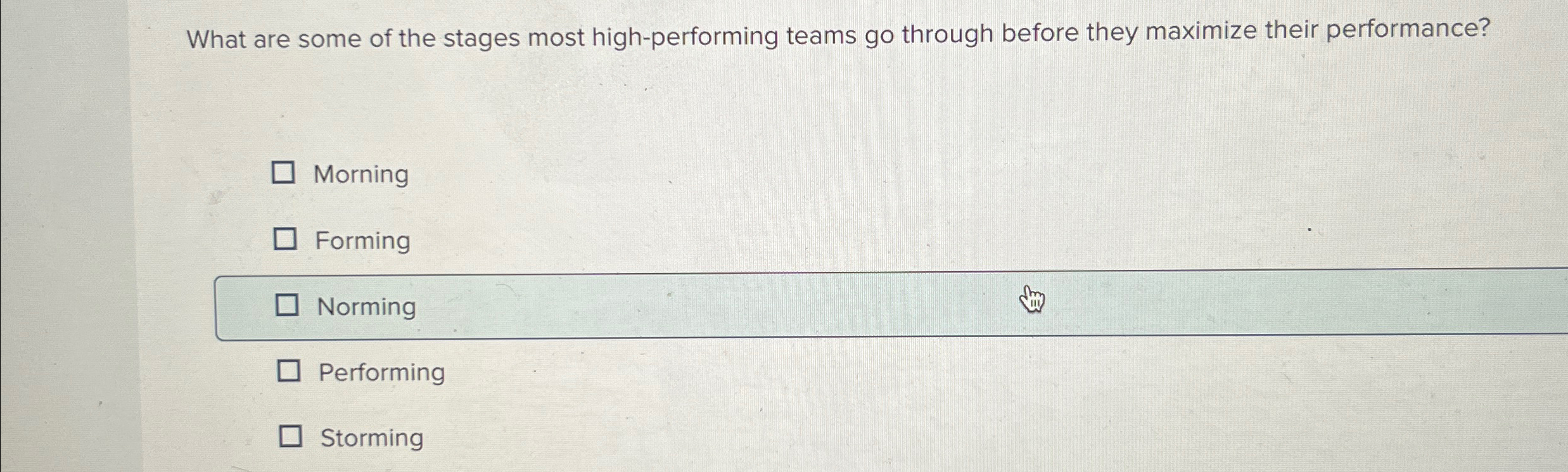 Solved What are some of the stages most high-performing | Chegg.com