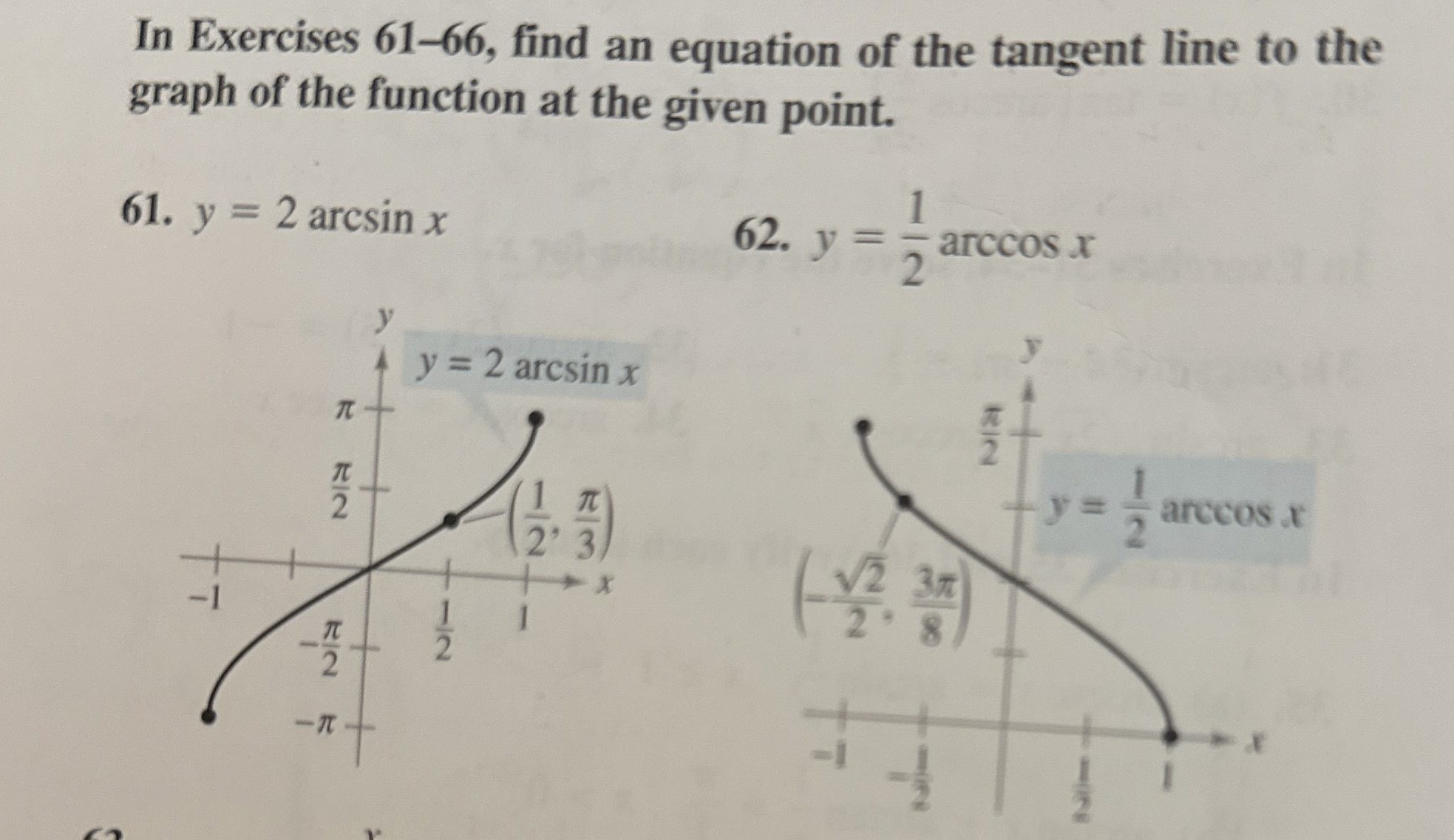 Solved In Exercises 61-66, ﻿find an equation of the tangent | Chegg.com