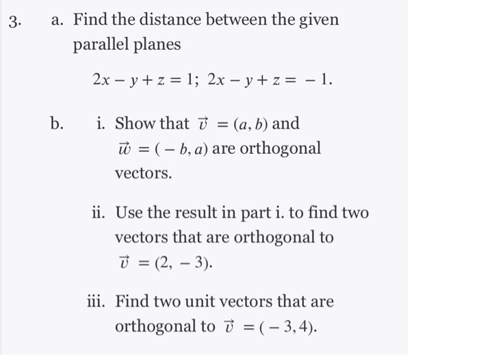 Solved 3. a. Find the distance between the given parallel | Chegg.com