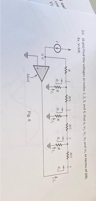 Solved 6. (18 pts) For the circuit in Fig.6, (a). (6 pts) | Chegg.com