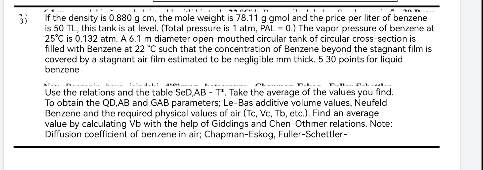 Solved 3.) ﻿If the density is 0.880 ﻿g cm , ﻿the mole weight | Chegg.com
