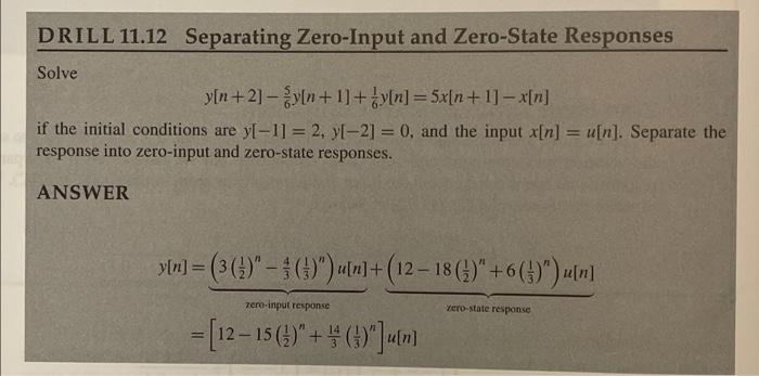 Solved Drill 1112 Separating Zero Input And Zero State 1869
