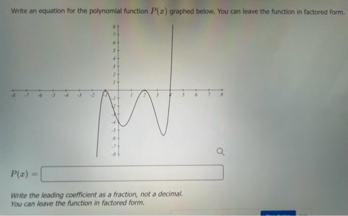Solved Write an equation for the polynomial function P(x) | Chegg.com