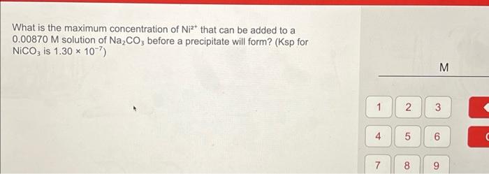 Solved What is the maximum concentration of Ni2+that can be | Chegg.com