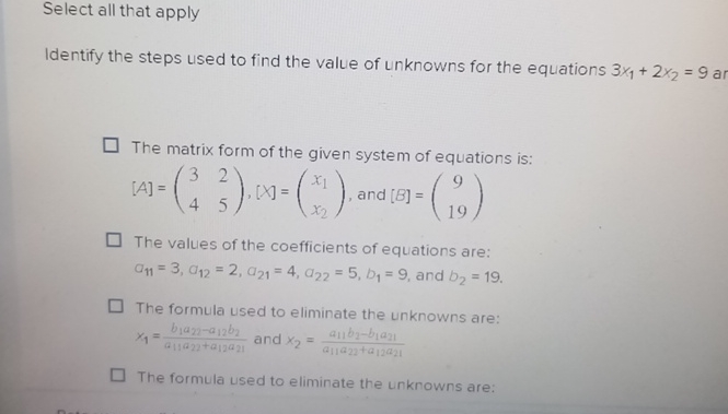 Solved Select all that applyIdentify the steps used to find | Chegg.com