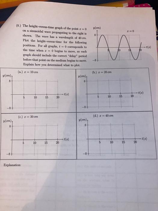 Solved please plot height vs time on each graph ( 4 total) | Chegg.com