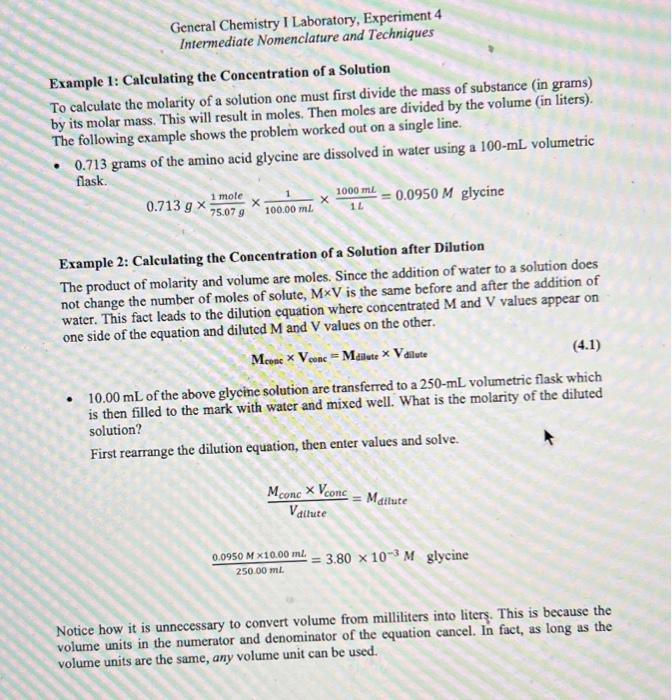 Solved Part 2: Concentration of the diluted ( mathrm{KCl} ) | Chegg.com