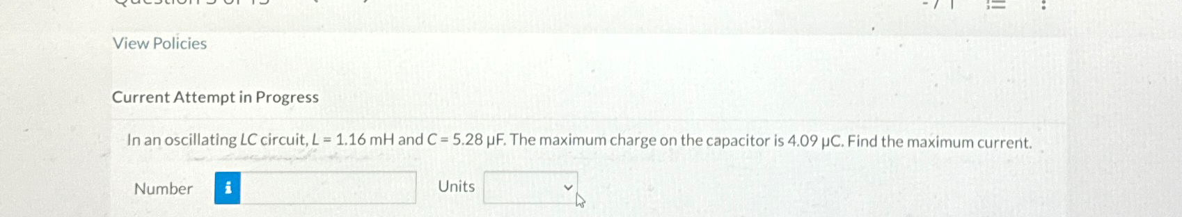 Solved View PoliciesCurrent Attempt in ProgressIn an | Chegg.com