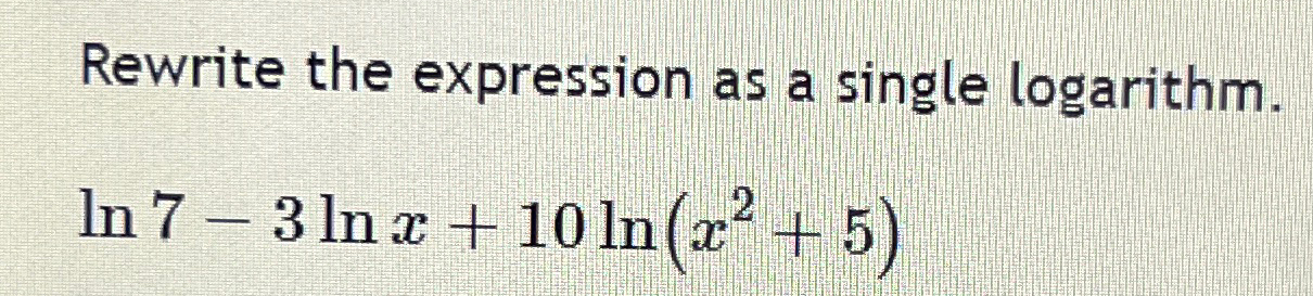 Solved Rewrite the expression as a single | Chegg.com