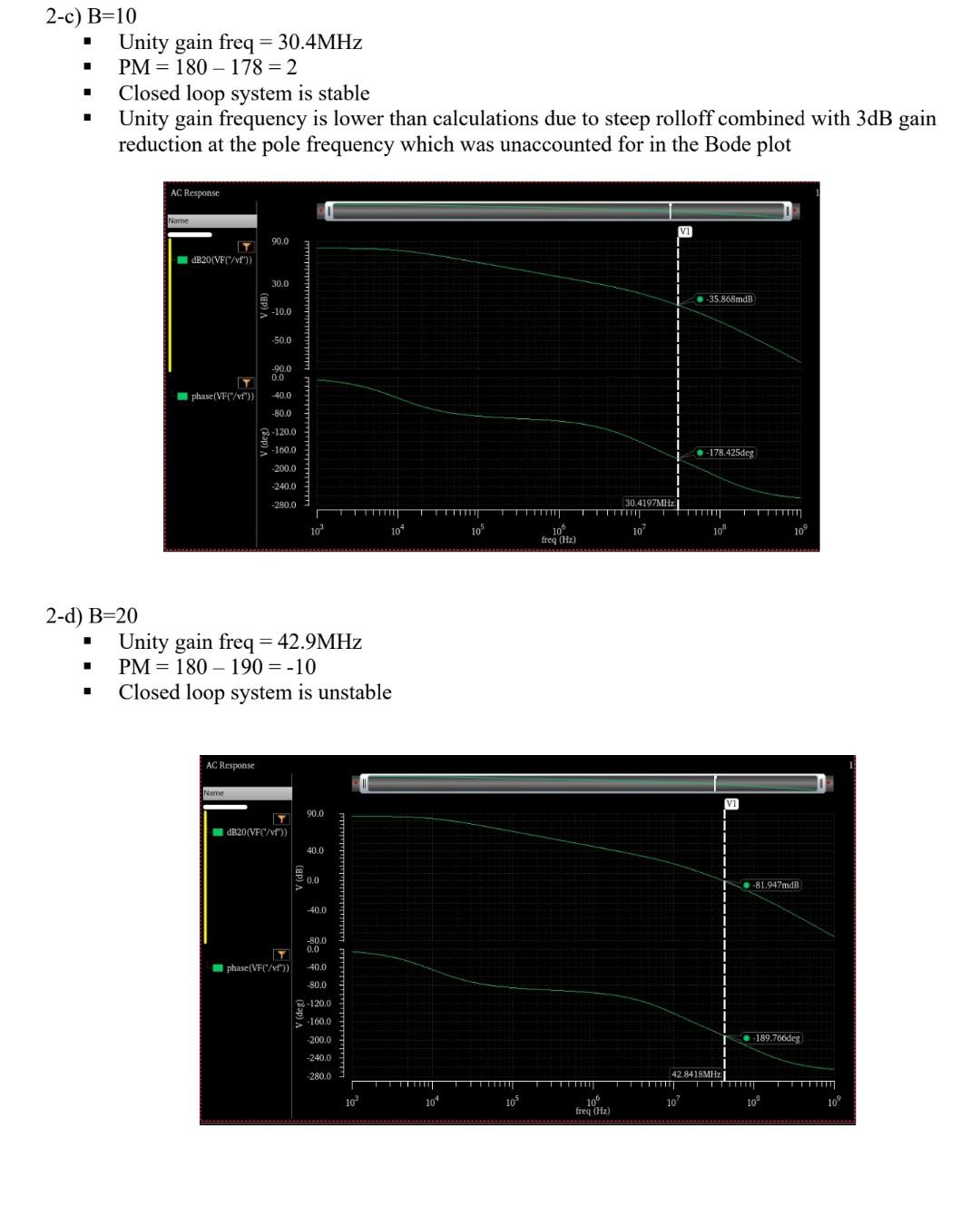 3−c)B=10 - Closed loop bandwidth =45.6MHz - Closed | Chegg.com