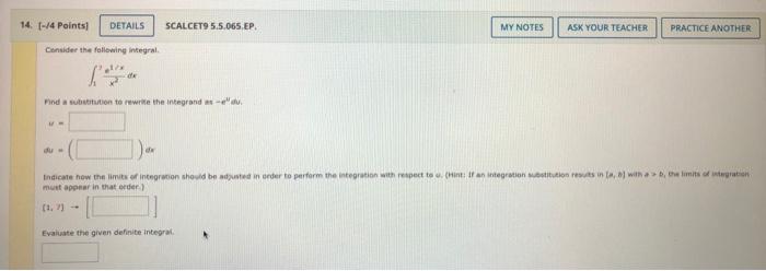 Solved 19. (-/3 Points] DETAILS SCALCET9 7.1.034.EP. | Chegg.com