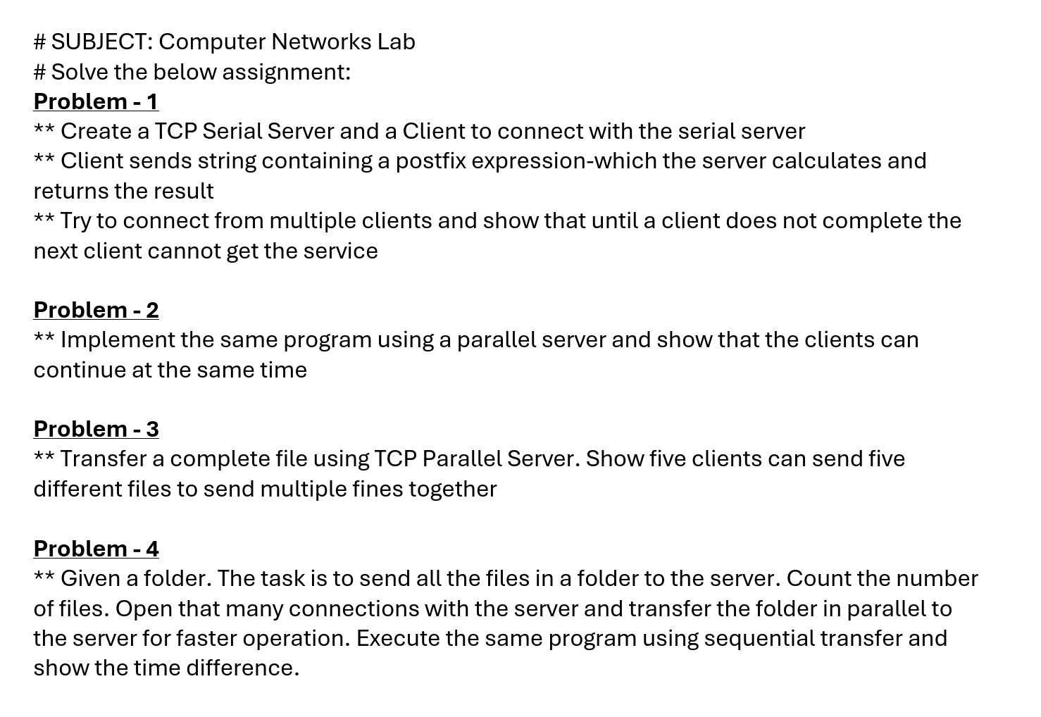 Solved # SUBJECT: Computer Networks Lab# Solve the below | Chegg.com