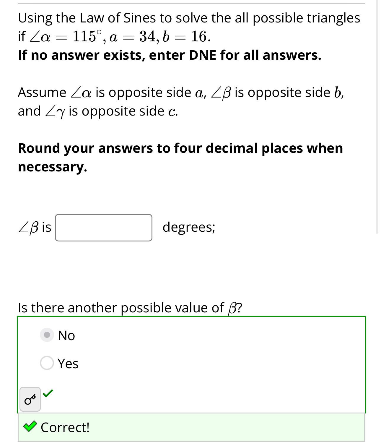 Solved Using the Law of Sines to solve the all possible | Chegg.com