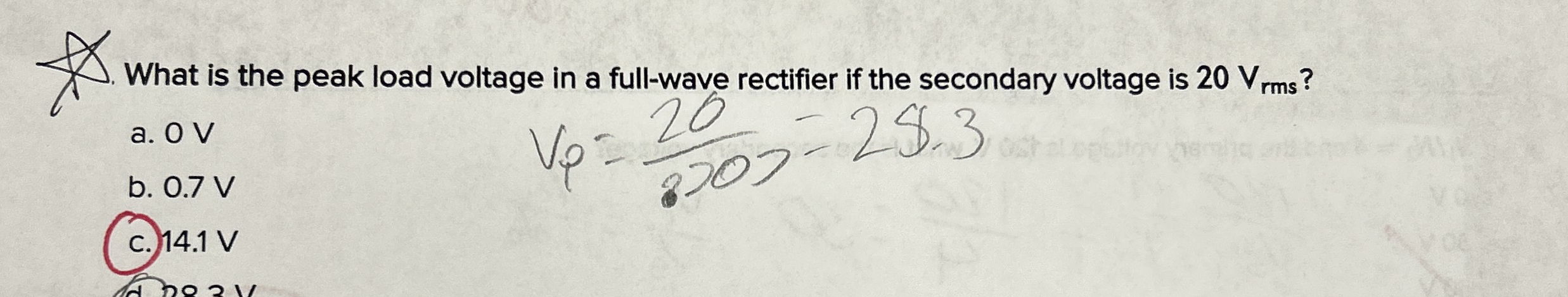Solved What is the peak load voltage in a full-wave | Chegg.com