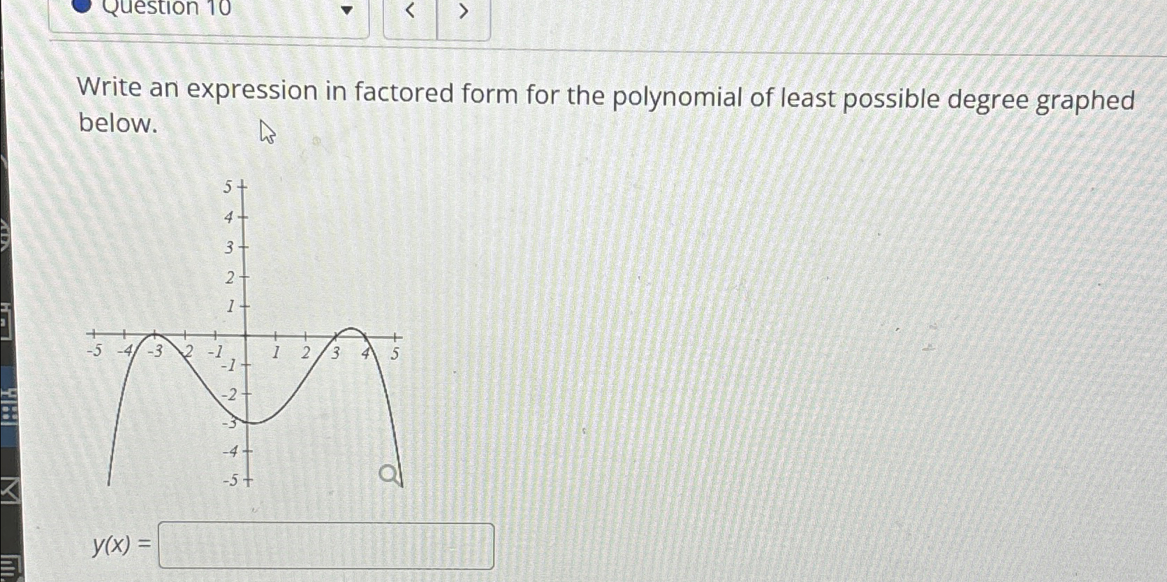 Solved Write an expression in factored form for the | Chegg.com