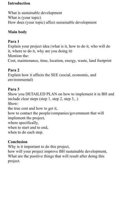 Solved Introduction What is sustainable development What is | Chegg.com