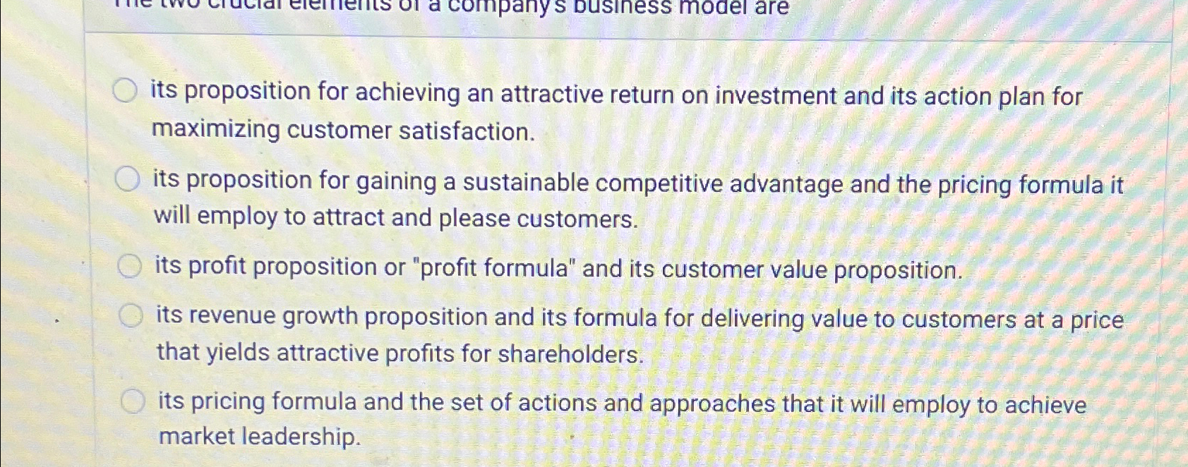 Solved its proposition for achieving an attractive return on | Chegg.com