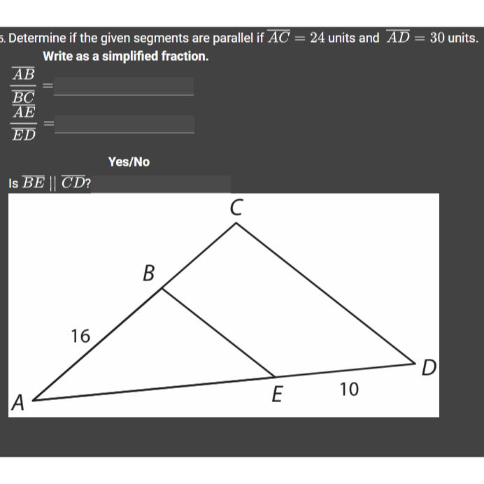 Solved Determine if the given segments are parallel if | Chegg.com