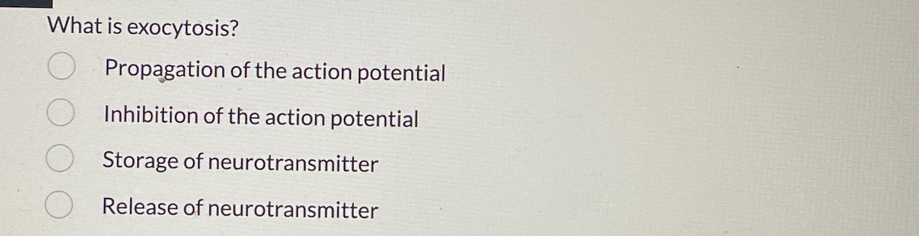 Solved What is exocytosis?Propagation of the action | Chegg.com