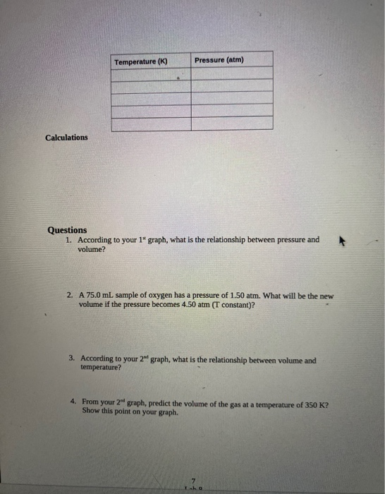 Solved Lab #8: Exploring the Properties of Gases Purpose In | Chegg.com