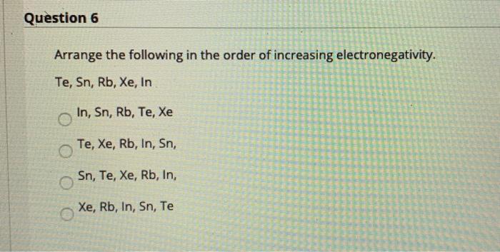 Solved Question 1 [Kr]5s24d10 is the abbreviated electronic | Chegg.com