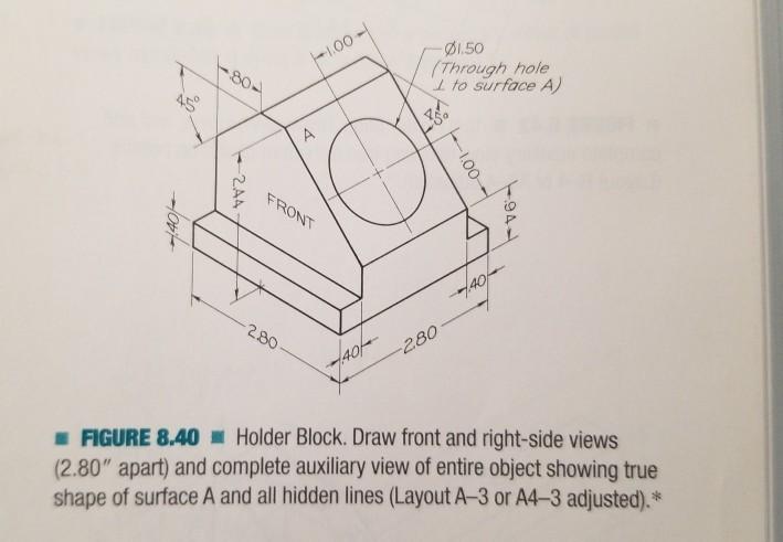 Solved Draw front and right-side views and complete | Chegg.com