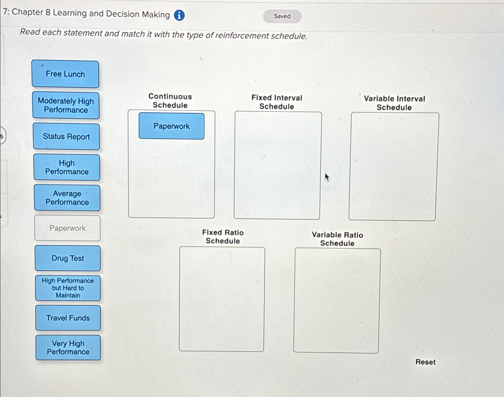 Solved 7: Chapter 8 ﻿Learning and Decision Making (i)Read | Chegg.com