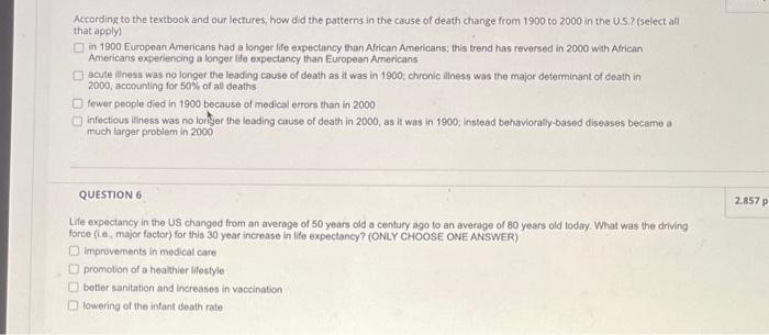 Solved According to the textbook and our lectures, how did | Chegg.com
