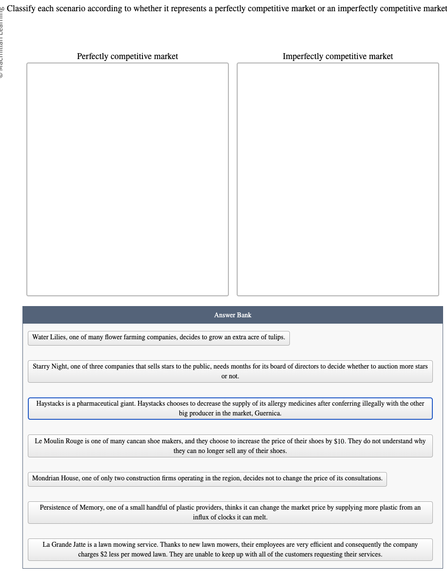Solved Classify each scenario according to whether it | Chegg.com