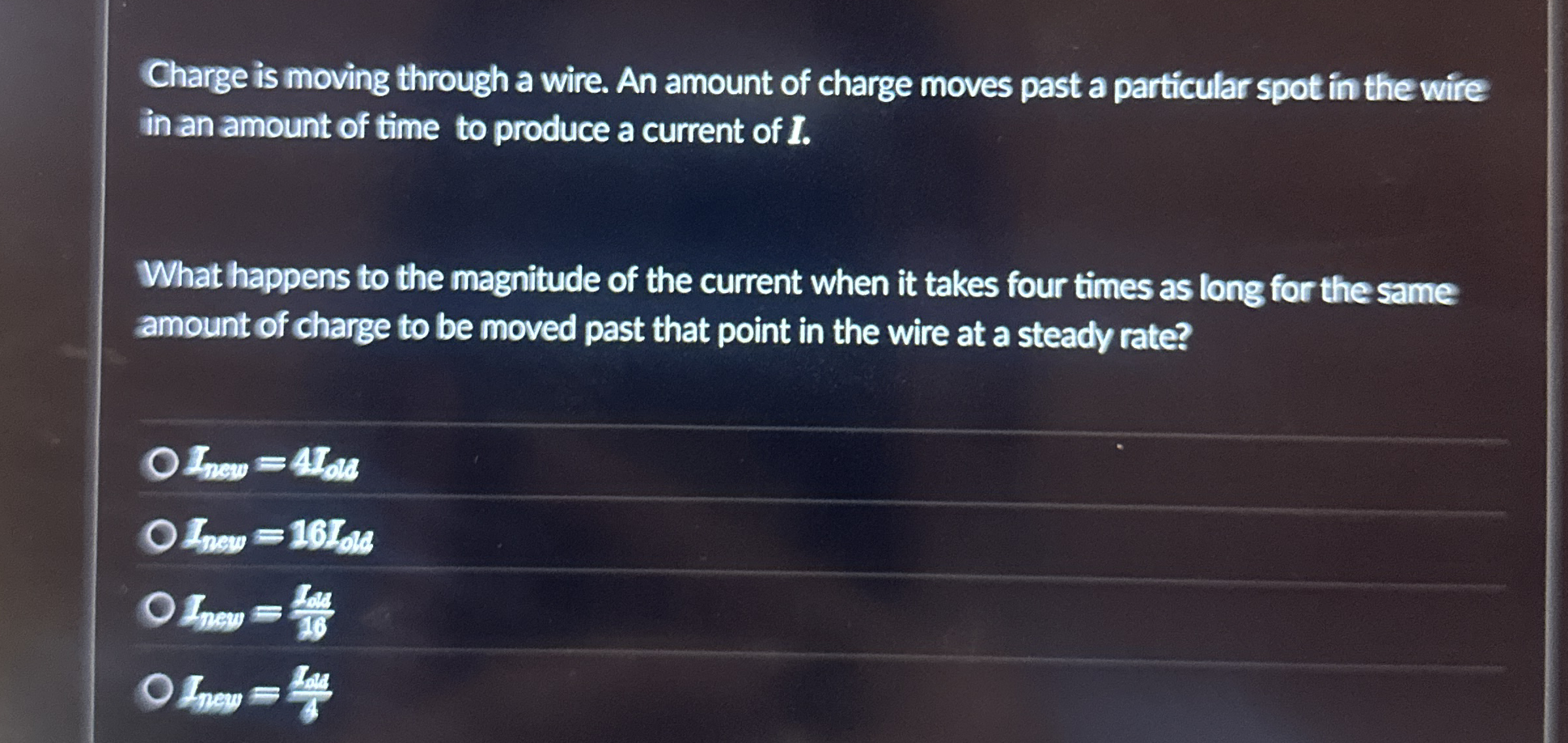 Solved Charge is moving through a wire. An amount of charge | Chegg.com