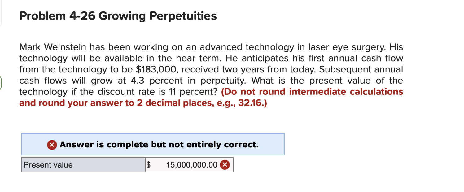 Solved Problem 4-26 ﻿Growing PerpetuitiesMark Weinstein has | Chegg.com