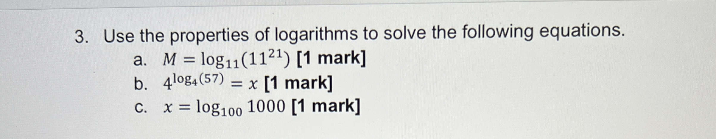 Solved Use the properties of logarithms to solve the | Chegg.com