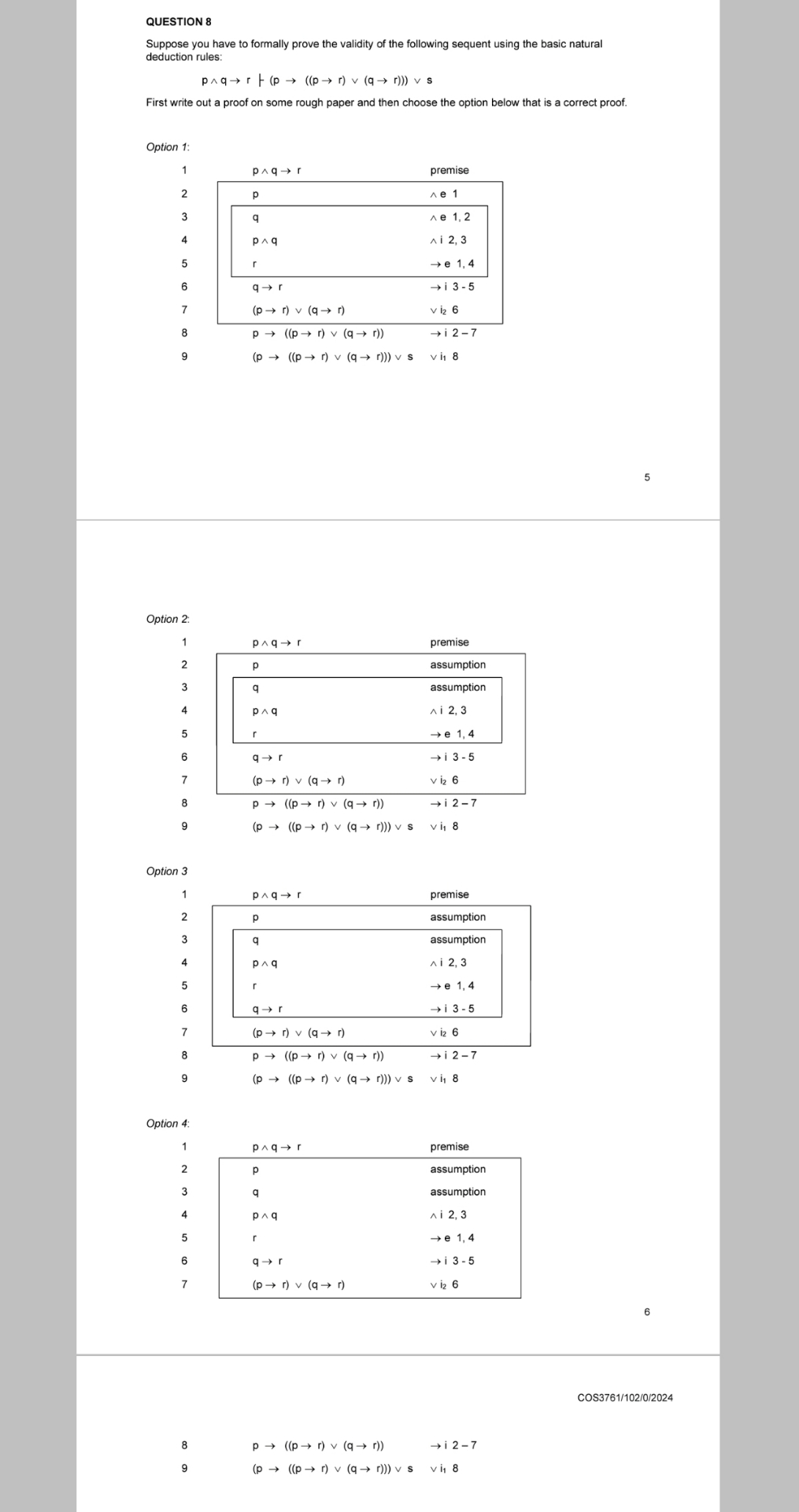 Solved QUESTION 8Suppose you have to formally prove the | Chegg.com