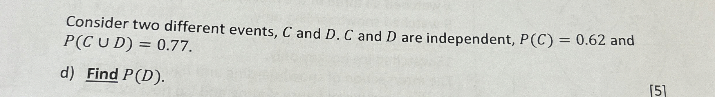 Solved Consider two different events, C ﻿and D.C ﻿and D ﻿are | Chegg.com