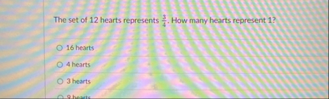 Solved The set of 12 ﻿hearts represents 34. ﻿How many hearts | Chegg.com
