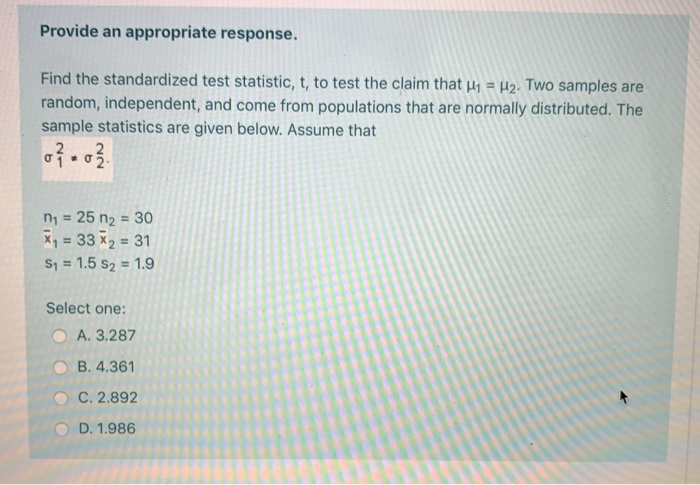 Solved Provide an appropriate response. Find the | Chegg.com