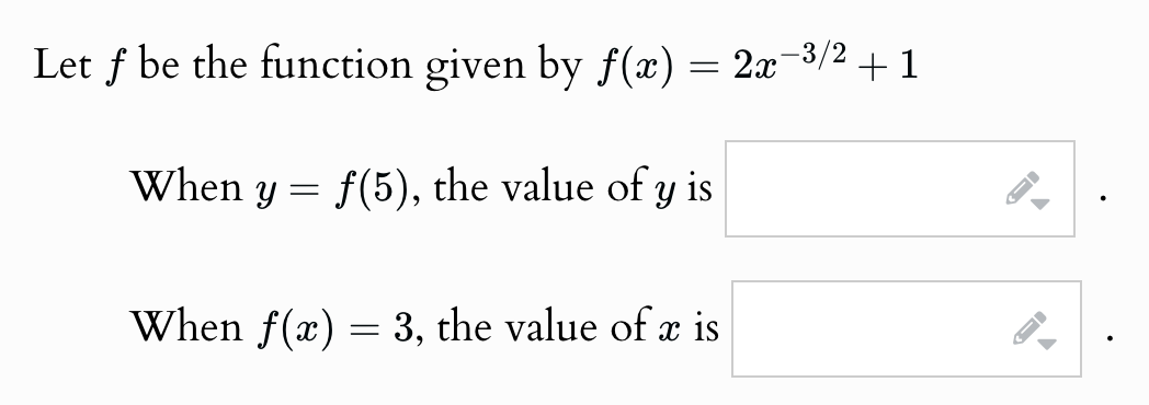 Solved Let f ﻿be the function given by f(x)=2x-32+1When | Chegg.com
