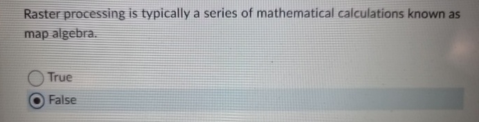 Solved Raster processing is typically a series of | Chegg.com