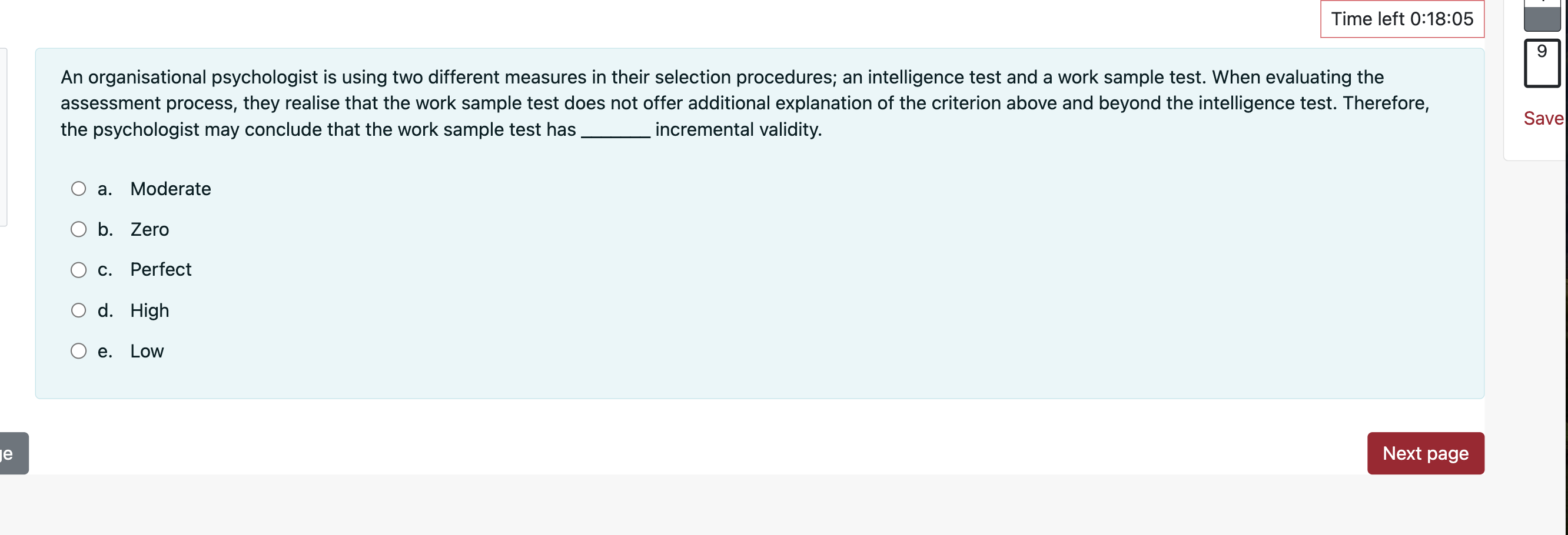 Solved An organisational psychologist is using two different | Chegg.com