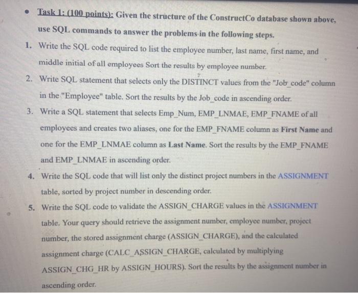 Solved • Task 1: (100 points): Given the structure of the | Chegg.com