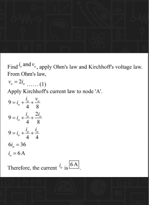 Solved i. Find' and , apply Ohm's law and Kirchhoffs voltage | Chegg.com