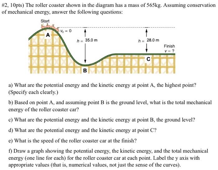 Conservation Of Mechanical Energy Roller Coaster