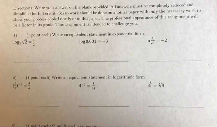 Solved Directions: Write your answer on the blank provided. | Chegg.com