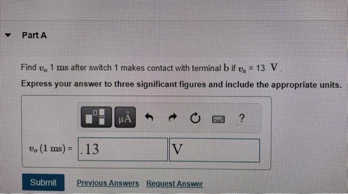 Solved In the circuit in (Figure 1), switch 1 has been in | Chegg.com