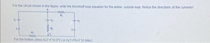 Solved For the circuit shown in the figure, write the | Chegg.com