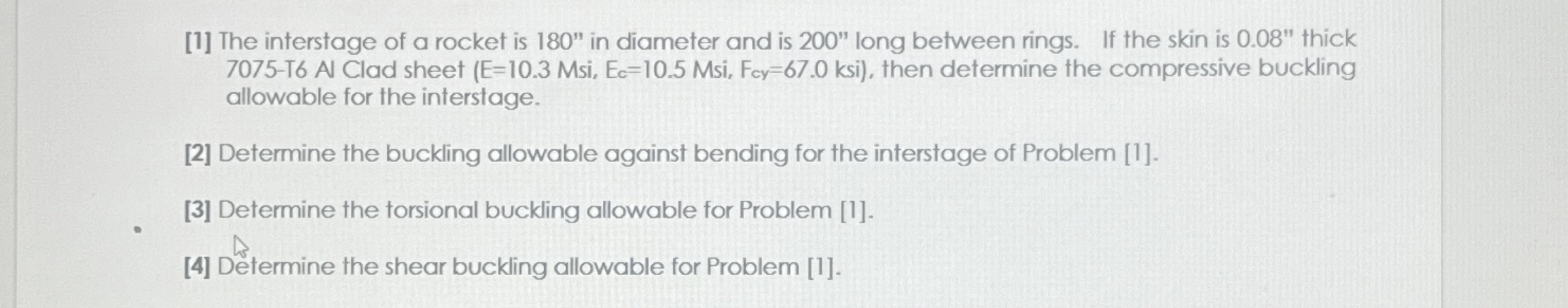 Solved [1] ﻿The interstage of a rocket is 180'' ﻿in diameter | Chegg.com