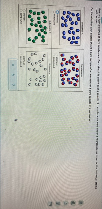 Solved Here are four sketches of pure substances. Each | Chegg.com
