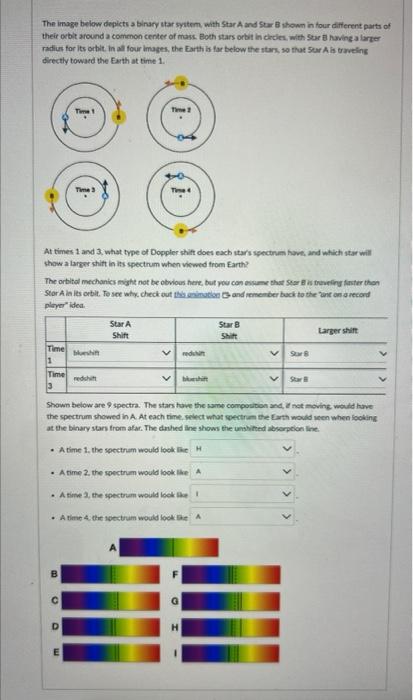 The inage below depicts a binary star system, with | Chegg.com